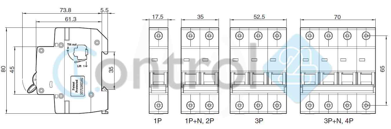 مشخصات، قیمت و خرید کلید مینیاتوری 25 آمپر تکفاز هیوندا HYUNDAI HGD 63N-25A